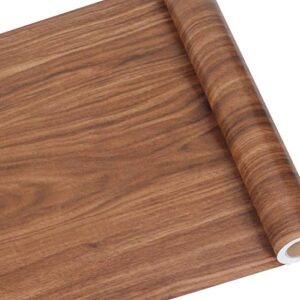 walnut wood grain contact paper self adhesive shelf liner countertop door furniture table sticker 17.7 x 78.7 inches