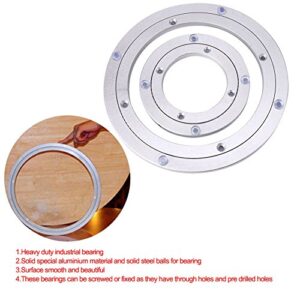 Turntable Serving Plate Cheese Board aluminum for Dining Table Platform Tray lazy Susan(6H8.5MM)