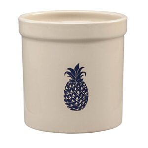 blue pineapple ceramic crock, 2 qt.