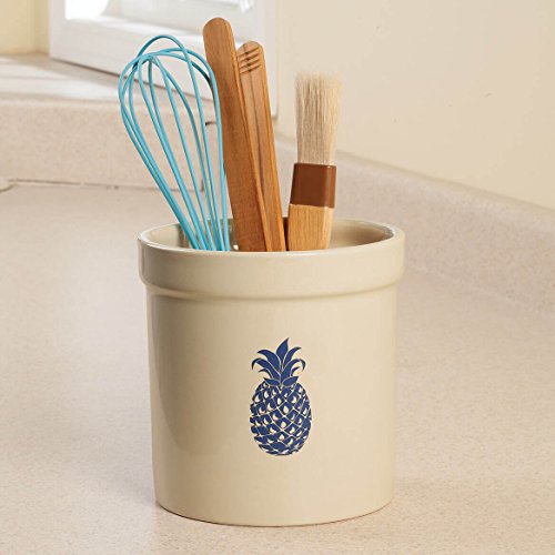 Blue Pineapple Ceramic Crock, 2 qt.