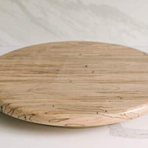 Ambrosia Maple Wood Lazy Susan Turntable 16", Dining Room Centerpiece