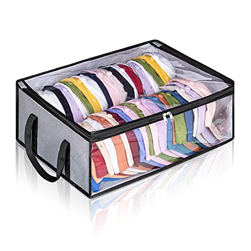 AOODA Hat Storage for Baseball Caps Organizer, Large Holds up to 40 Hats Wide Hat Organizer for Closet Cap Holder, Grey