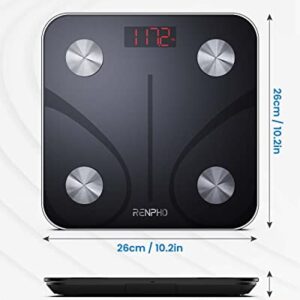 RENPHO Bluetooth Scale for Body Weight, Smart Weight Scale Digital Body Fat BMI Bathroom Scale, Elis 1 Body Composition Monitor with Health Analyzer, 396 lbs