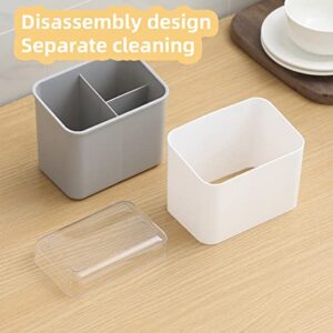 Jaugufiy Kitchen Utensil Holder for Countertop Cutlery Holder Cutlery Drainer Flatware Organizer Utensil Crock Holder Caddy