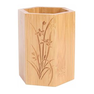 iplusmile kitchen utensil holder wood kitchen tool holder for countertop table chopstick holder cutlery storage organizer spoon chopsticks basket kitchen organizer