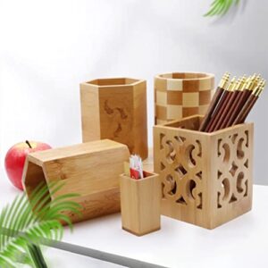 iplusmile Kitchen Utensil Holder Wood Kitchen Tool Holder for Countertop Table Chopstick Holder Cutlery Storage Organizer Spoon Chopsticks Basket Kitchen Organizer