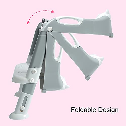 Fedicelly Potty Chair,Toddlers Potty Training Toilet Seat Boys Girls, Kids Potty Training Seat Step Stool Ladder(Gray/White)