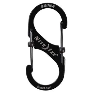 Nite Ize LSB3-01-R6 S-Biner SlideLock Dual Locking Carabiner, Size #3, Stainless