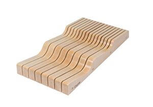 the wave knife block drawer insert, holds 15 knives