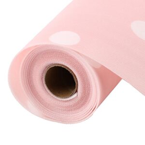 uxcell Non Adhesive Kitchen Table Cabinet Shelf Paper Drawer Liner Mat Lining Pad, 11.8 Inch x 9.8 Ft, Pink Dot Pattern