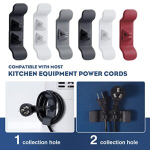 Cord Organizer for Appliances 12pcs Cords Winder Wrapper Appliance Home Kitchen Holder Keeper Power Organizers Wire Wrap Winders Stick On Mixer Blender Coffee Maker Pressure Cooker Toaster Air Fryer