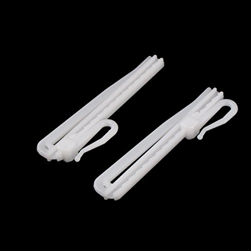 uxcell Home Adjustable Depth Pinch Pleat Locking Curtain Tape Clip Hooks 20pcs White