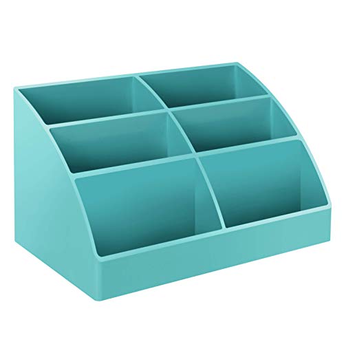 Acrimet Incline Desktop Easy Organizer Caddy Holder - Supplies Storage and Home Organization (Plastic) (Solid Green Color)