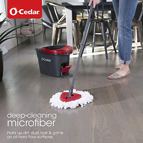 O-Cedar EasyWring Microfiber Spin Mop and Bucket Cleaning System