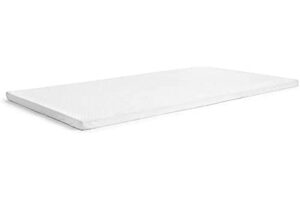 milliard 2-inch ventilated memory foam crib and toddler bed mattress topper with removable waterproof 65-percent cotton non-slip cover – 52″ x 27″ x 2″