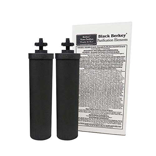 Berkey Authentic Black Berkey Elements BB9-2 Filters for Berkey Water Systems (Set of 2 Black Berkey Elements)