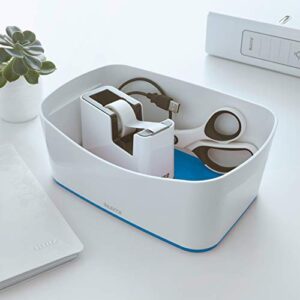 Leitz A5 MyBox Organiser Tray, High Gloss Plastic, White/Blue Metallic;MyBox