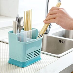 Yalych Utensil Caddy Chopsticks Cage Multi-Function Desktop Partition Rack Hollow Cutlery Shelf Holder Kitchen Drain Pen Holder