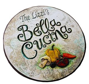 italian bella cucina personalized lazy susan