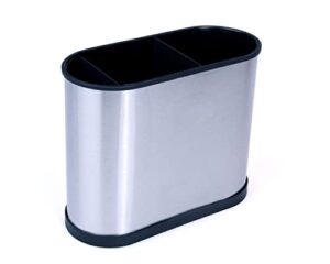 utensil holder caddy large stainless steel sturdy kitchen flatware organizer crock sink benchtop counter