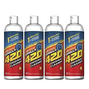 formula 420 glass metal ceramic pipe cleaner 12 oz bottles 4 pack