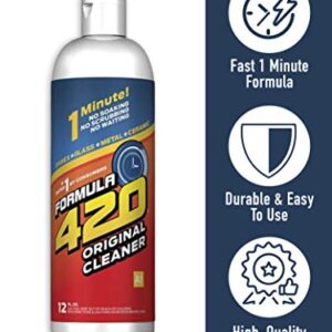 Formula 420 Glass Metal Ceramic Pipe Cleaner 12 Oz Bottles 4 Pack