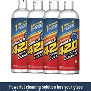 Formula 420 Glass Metal Ceramic Pipe Cleaner 12 Oz Bottles 4 Pack