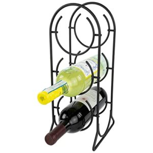 Spectrum Diversified Horseshoe Rack, 3 Holder Countertop Storage, Holds Standard & Jumbo Wine Bottles, Modern Kitchen Décor & Storage