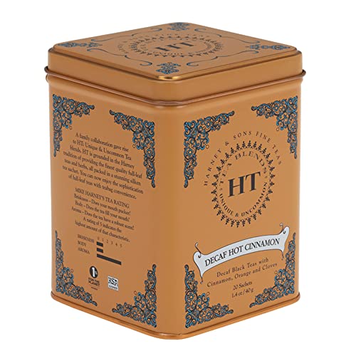 Harney & Sons HT Decaf Hot Cinnamon Tea, 20 Tea Sachets, 1.4 oz (40 g)