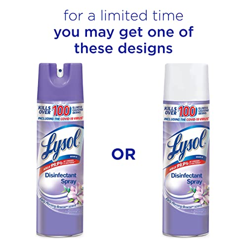 Lysol Disinfectant Spray, Sanitizing and Antibacterial Spray, For Disinfecting and Deodorizing, Early Morning Breeze, 19 Fl Oz, (Packaging May Vary)