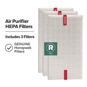 Honeywell HEPA Air Purifier Filter R, 3-Pack for HPA 100/200/300 and 5000 Series - Airborne Allergen Air Filter Targets Wildfire/Smoke, Pollen, Pet Dander, and Dust