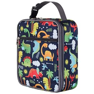 Toddler Lunch Bag for Kids Lunch Box, Dinosaur Lunch Boxes For Boys Lunch Bag,Insulated Reusable Lunch Bag with Waterproof Liner, Thermal Meal Container Tote for Girls & Boys & Women, Dinosaur Style