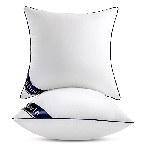 Siluvia 20"x20" Pillow Inserts Set of 2 Decorative 20" Pillow Inserts-Square Interior Sofa Throw Pillow Inserts Decorative White Pillow Insert Pair Couch Pillow (2, 20"x20" ,2Pack)