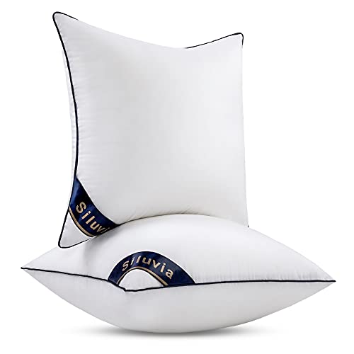 Siluvia 20"x20" Pillow Inserts Set of 2 Decorative 20" Pillow Inserts-Square Interior Sofa Throw Pillow Inserts Decorative White Pillow Insert Pair Couch Pillow (2, 20"x20" ,2Pack)