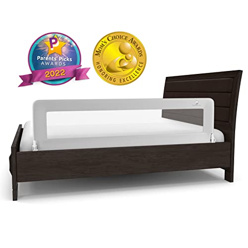 Bed Rail for Toddlers - Extra Long Toddler Bedrail Guard for Kids Twin, Double, Full Size Queen & King Mattress - Baby Bed Rails for Children (Grey XL)