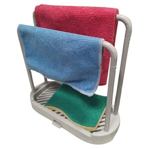 kitchen dish sponge holder for kitchen sink organizer organization, kitchen sink sponge caddy accessories holder, kitchen sink sponge soap tray for dish cloth, rag, brush, scrubber