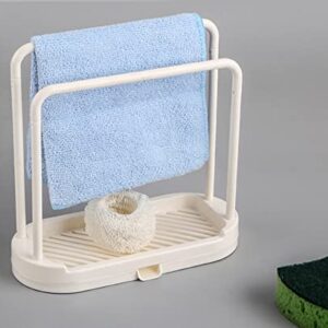 Kitchen Dish Sponge Holder for Kitchen Sink Organizer Organization, Kitchen Sink Sponge Caddy Accessories Holder, Kitchen Sink Sponge Soap Tray for Dish Cloth, Rag, Brush, Scrubber