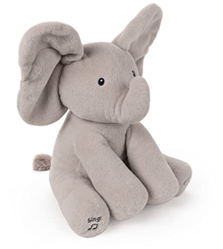 GUND Baby Official Animated Flappy The Elephant Stuffed Animal Baby Toy Plush for Baby Boys and Girls, Gray, 12" (Song Styles May Vary)