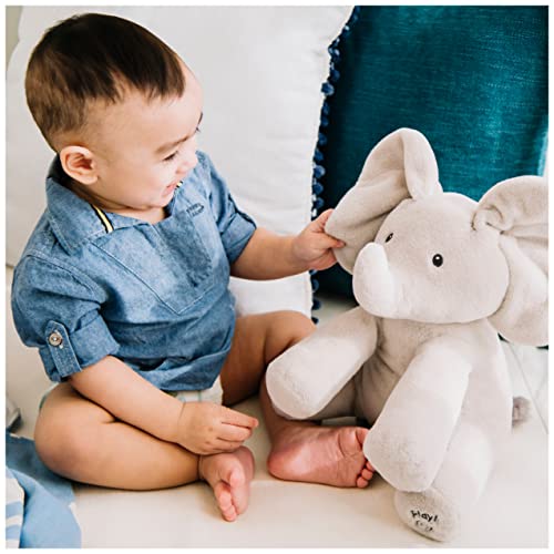 GUND Baby Official Animated Flappy The Elephant Stuffed Animal Baby Toy Plush for Baby Boys and Girls, Gray, 12" (Song Styles May Vary)