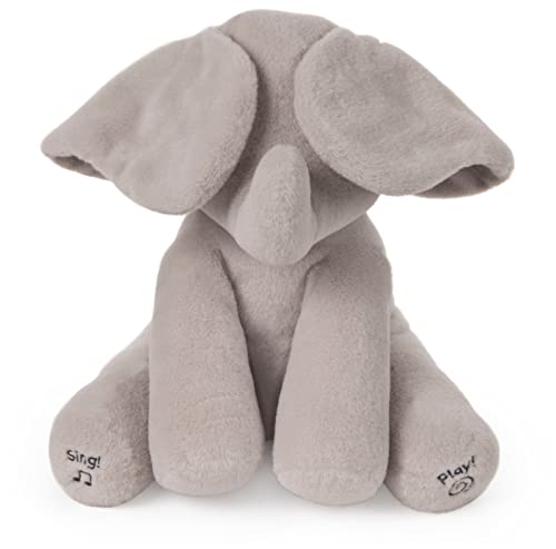 GUND Baby Official Animated Flappy The Elephant Stuffed Animal Baby Toy Plush for Baby Boys and Girls, Gray, 12" (Song Styles May Vary)