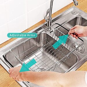 NDYKWL 3-in-1 Dish Drying Rack, Dish Drainer in Sink, Dish Rack Over The Sink or On Counter , Rustproof, Easy to Clean, Save Counter Space for Kitchen