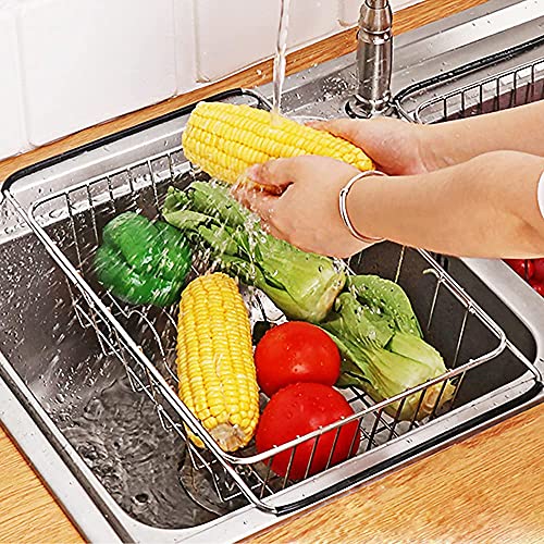 NDYKWL 3-in-1 Dish Drying Rack, Dish Drainer in Sink, Dish Rack Over The Sink or On Counter , Rustproof, Easy to Clean, Save Counter Space for Kitchen