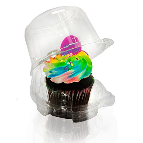 50 jumbo individual cupcake containers large Strong Quality Clear individual Cupcake and Muffin Containers plastic disposable single Compartment cupcake containers individual jumbo cupcake containers)