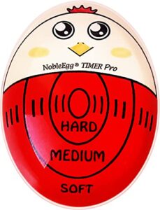 nobleegg egg timer pro | soft hard boiled egg timer that changes color when done | no bpa, certified