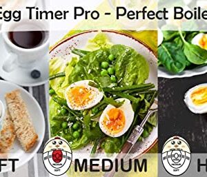 NobleEgg Egg Timer Pro | Soft Hard Boiled Egg Timer That Changes Color When Done | No BPA, Certified