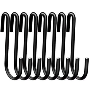 24 pack esfun 3 inch heavy duty s hooks black pan pot holder rack hooks s shaped hanging hooks hangers for kitchenware spoons pans pots utensils clothes bags towels plants