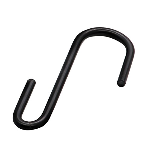 24 Pack ESFUN 3 inch Heavy Duty S Hooks Black Pan Pot Holder Rack Hooks S Shaped Hanging Hooks Hangers for Kitchenware Spoons Pans Pots Utensils Clothes Bags Towels Plants