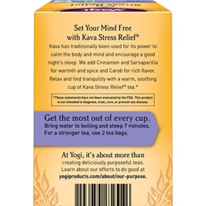 Yogi Tea - Kava Stress Relief (6 Pack) - Eases Tension and Promotes Relaxation - Caffeine Free - 96 Herbal Tea Bags