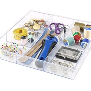 Whitmor 6-Section Clear Drawer Organizer