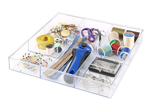 Whitmor 6-Section Clear Drawer Organizer